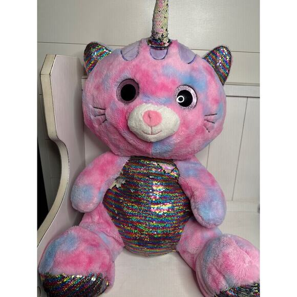Hug Fun | Toys | Hug Fun Pink Cat Unicorn Sparkle Sequined Extra Large ...